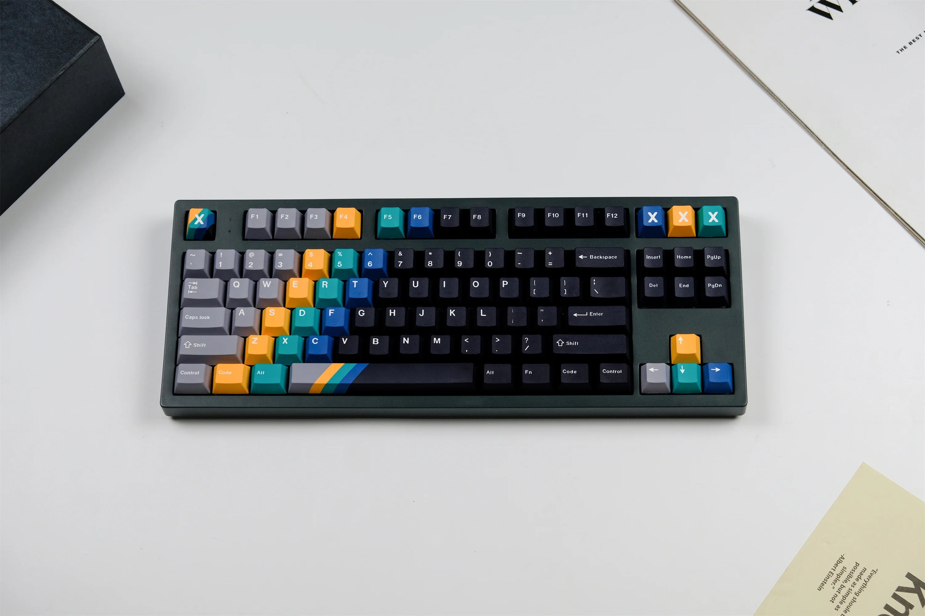 GMK Phonograma Keycap, 129 teclas PBT Keycaps Cherry Profile DYE-SUB T ...